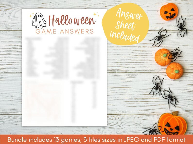Halloween Party Games Printable Digital Download - Etsy