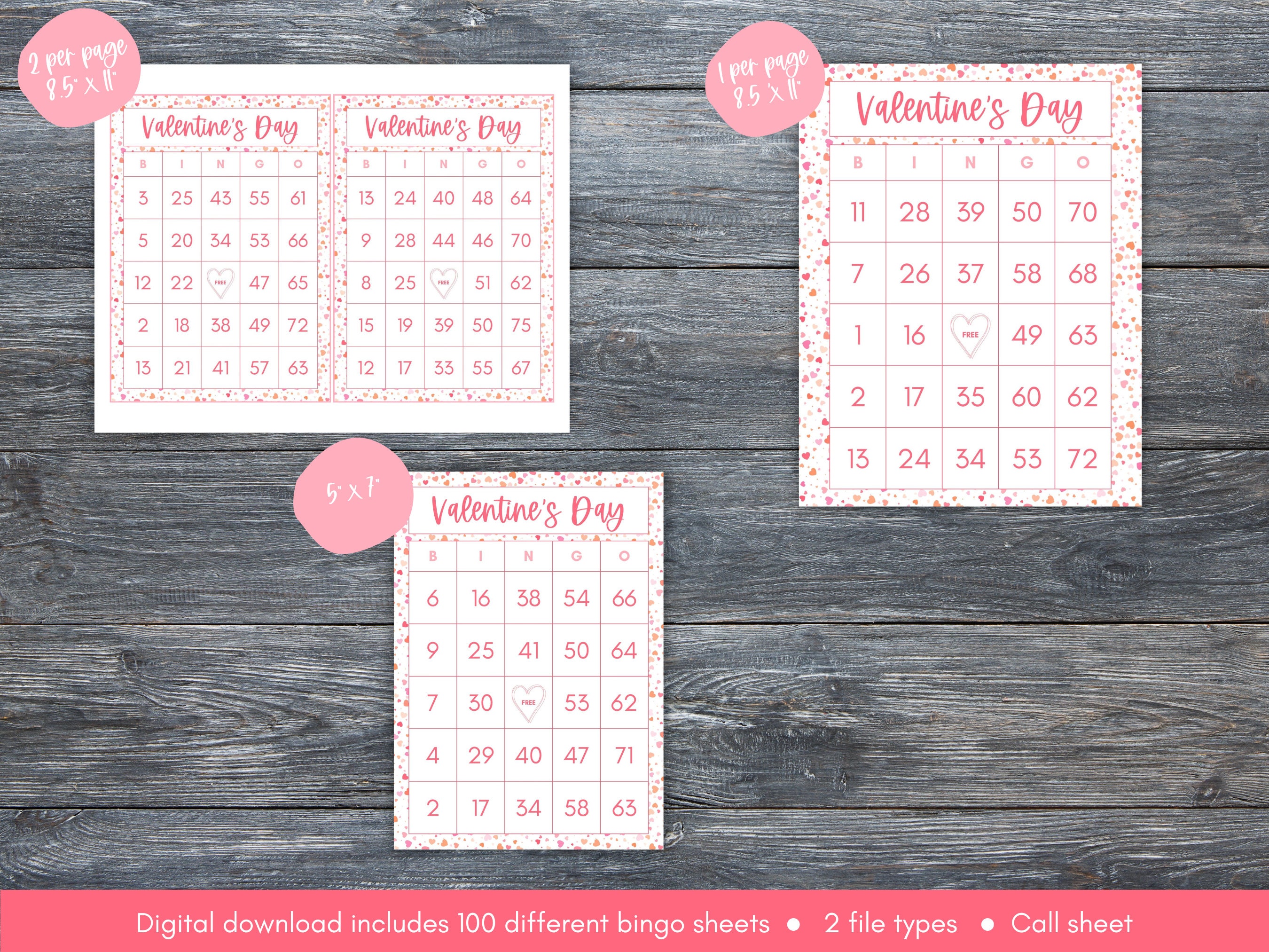 Valentine's Day Bingo | Printable | Digital Download - Etsy