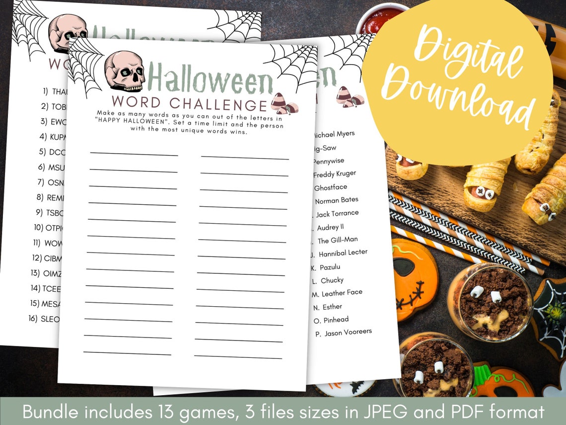 Halloween Party Games Printable Digital Download Halloween Game Night ...