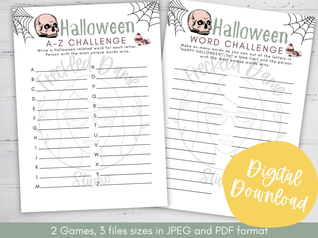 A-Z Challenge Word Challenge Printable Digital Download - Etsy