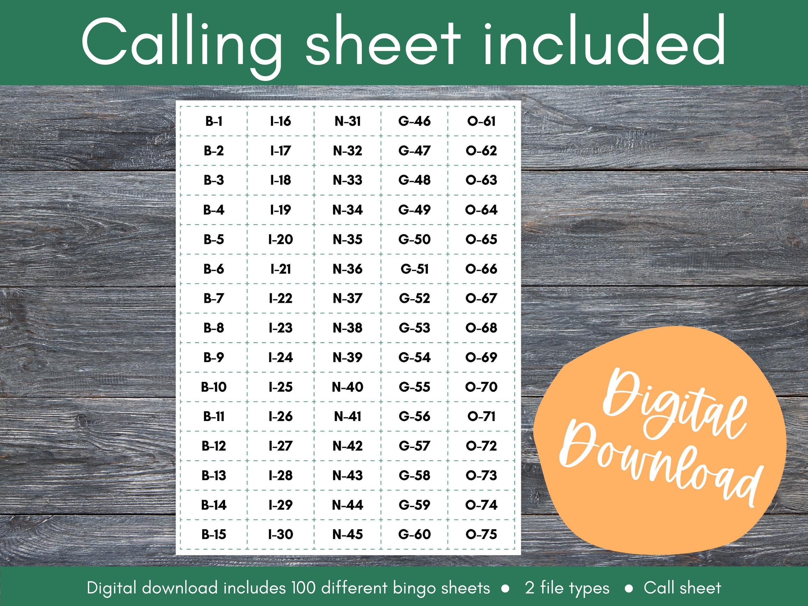 St. Patrick's Day Bingo | Printable | Digital Download - Etsy