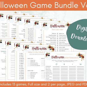 Halloween Party Games | Printable | Digital Download | Halloween Game ...