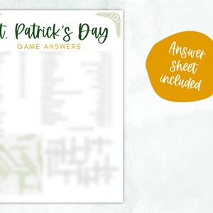 St. Patrick Day Party Games | Printable | Digital Download | Game ...