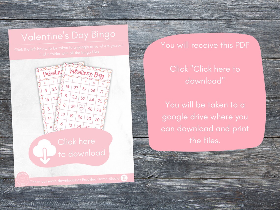 Valentine's Day Bingo | Printable | Digital Download - Etsy