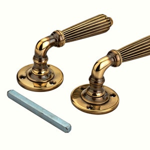 Regency Period Style Reproduction Reeded Mortice Lever Door Handles ...