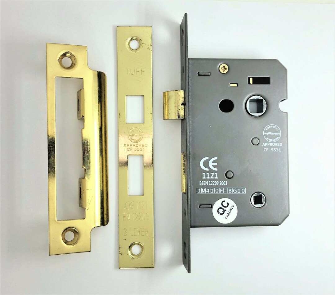 Fire Rated Bathroom Mortice Door Locks Set CE BS Rated 3 Lever 63mm or ...