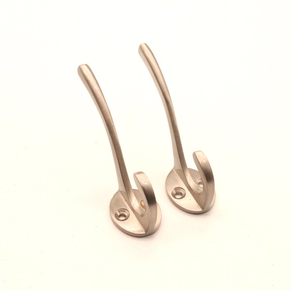 Brushed Brass Coat Hooks - Etsy UK