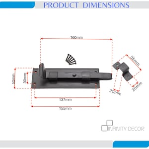Hand Forged Straight Iron 6” 150mm Fish Tail Bolt Beeswax Heavy Duty ...
