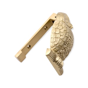 Solid Brass Vintage Country Style Owl Animal Front Door Knocker Satin ...