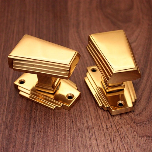 Art Deco Antique Style Solid Brass Victorian Door Knobs - Etsy