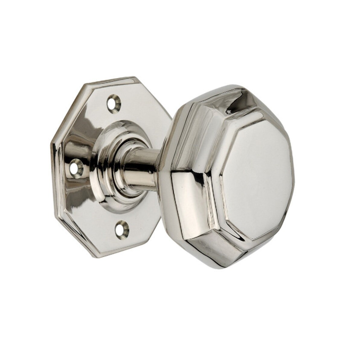 Heavy Cast Solid Brass Pair of Octagonal Mortice Door Knob Set - Etsy