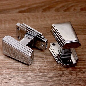 Art Deco Antique Style Solid Brass Victorian Door Knobs Mortice Handles Chrome - Etsy UK