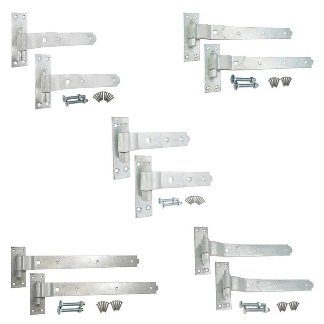 Set of Galvanised Heavy Duty Hook and Band Cranked Hinges Ideal for ...