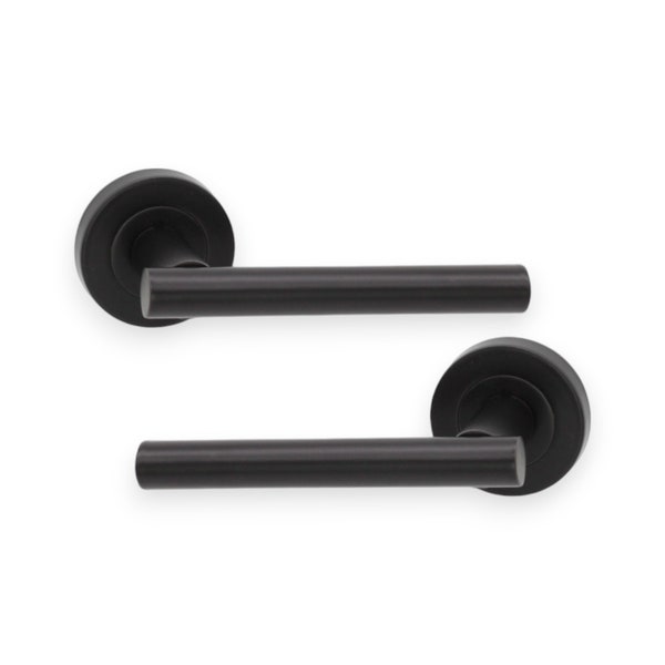 Black Door Handles Set - Etsy