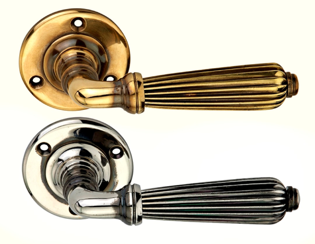 Regency Period Style Reproduction Reeded Mortice Lever Door Handles ...