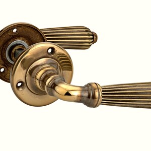 Regency Period Style Reproduction Reeded Mortice Lever Door Handles ...
