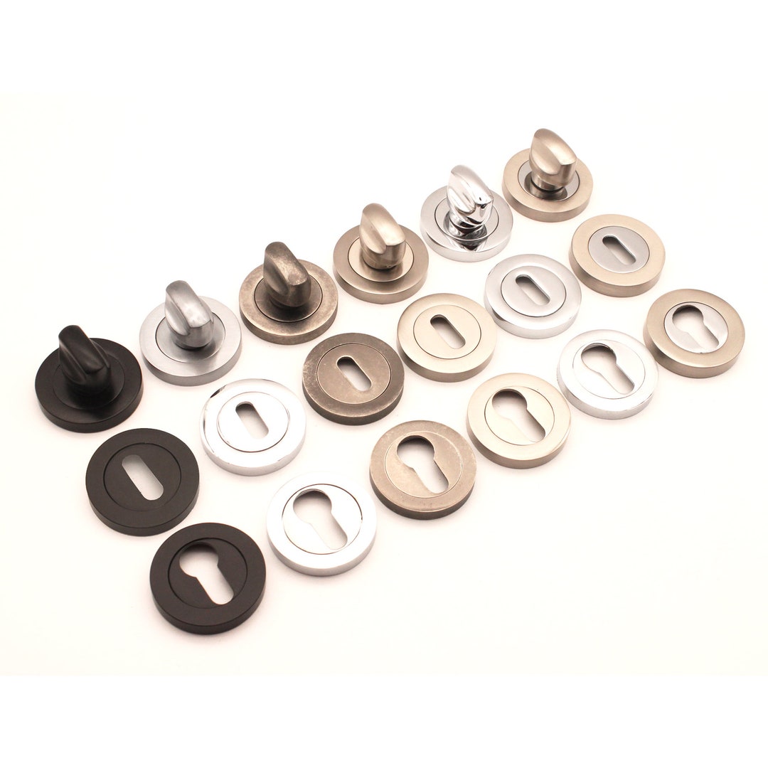 Oval / Euro Profile Escutcheons Key Hole Plate Door Lock Covers ...