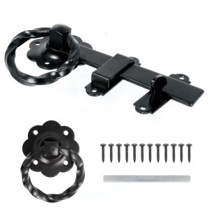 Twisted Ring Garden Gate Latch 6 Black / Zinc Plated - Etsy