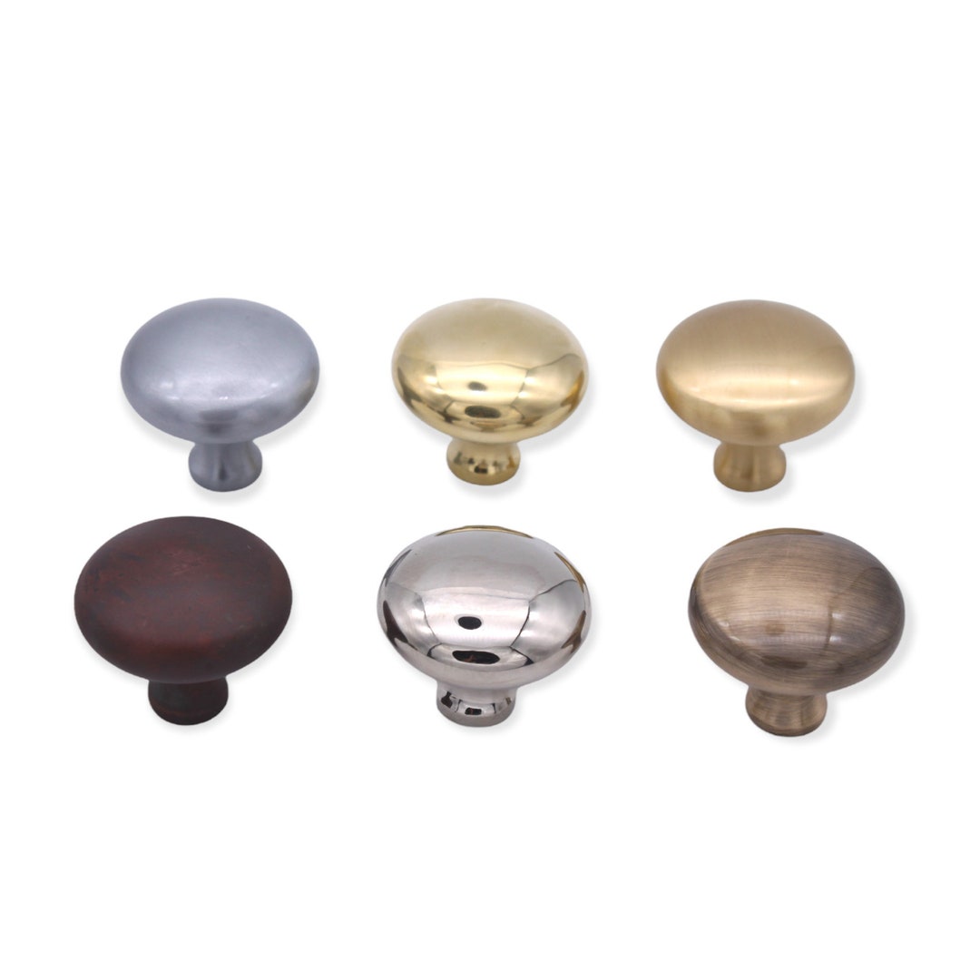 Mushroom Shape Solid Brass Knobs Kitchen Cabinet Drawer Cupboard Door ...