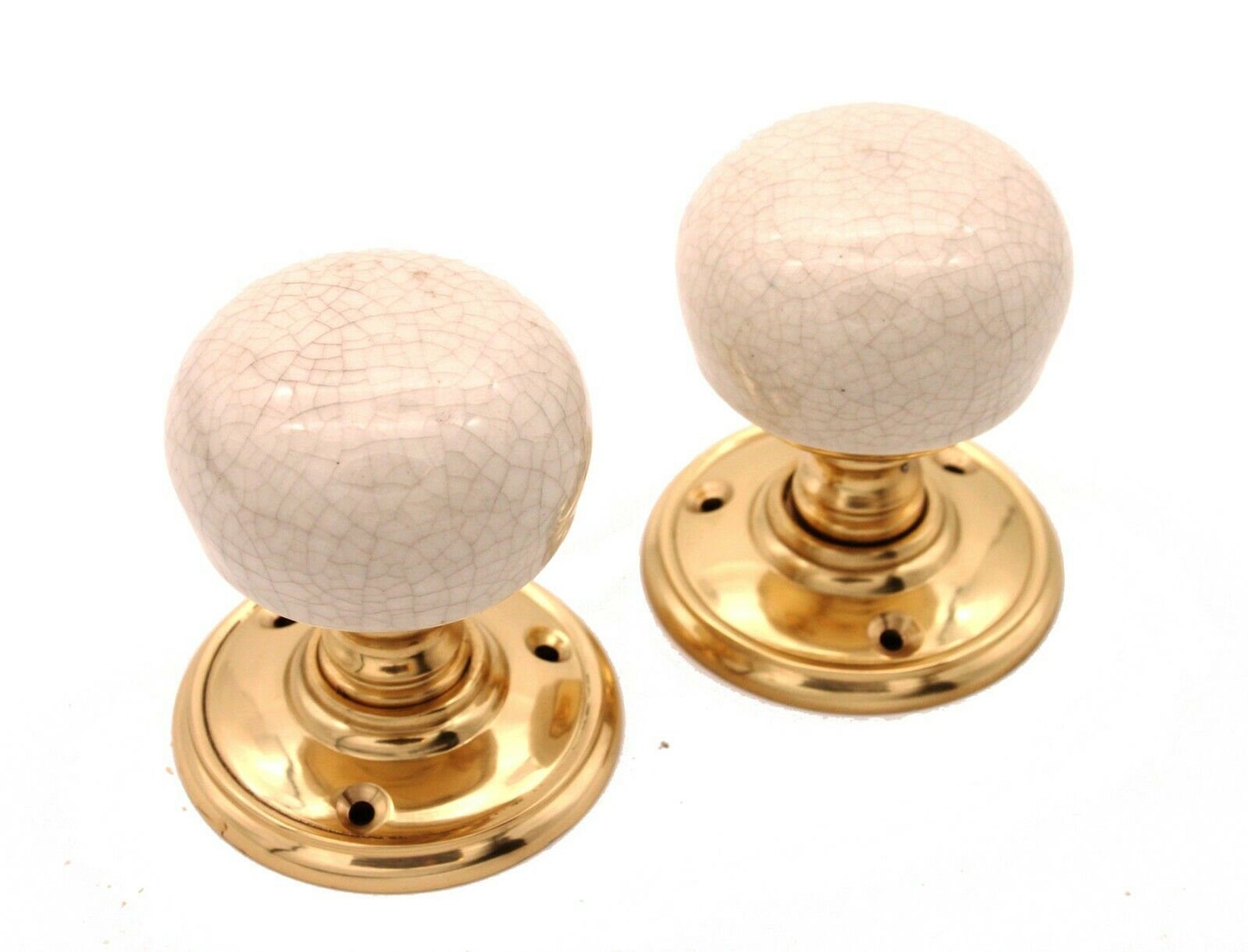 Porcelain Mortice Ceramic Door Knob Ivory Crackle Glaze | Etsy