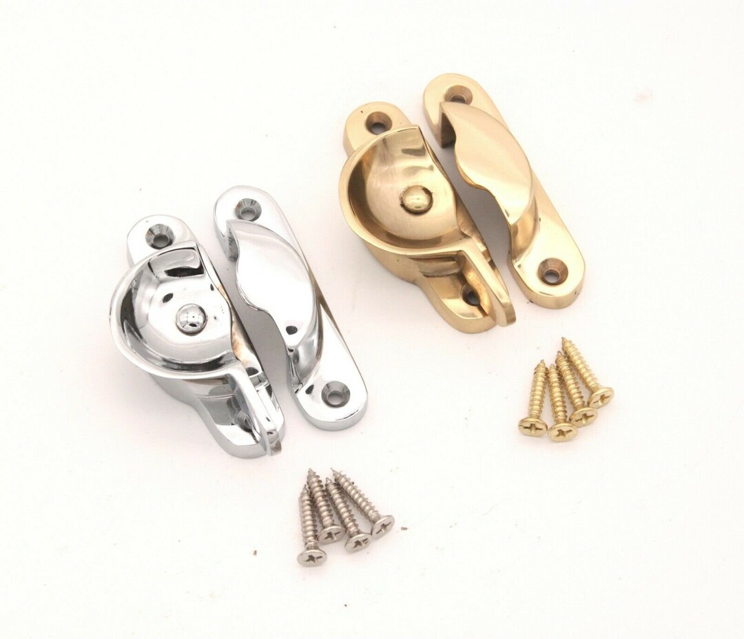 Pack of 2 Sash Window Fitch Fastener Thumb Turn Catch Latch Lock ...