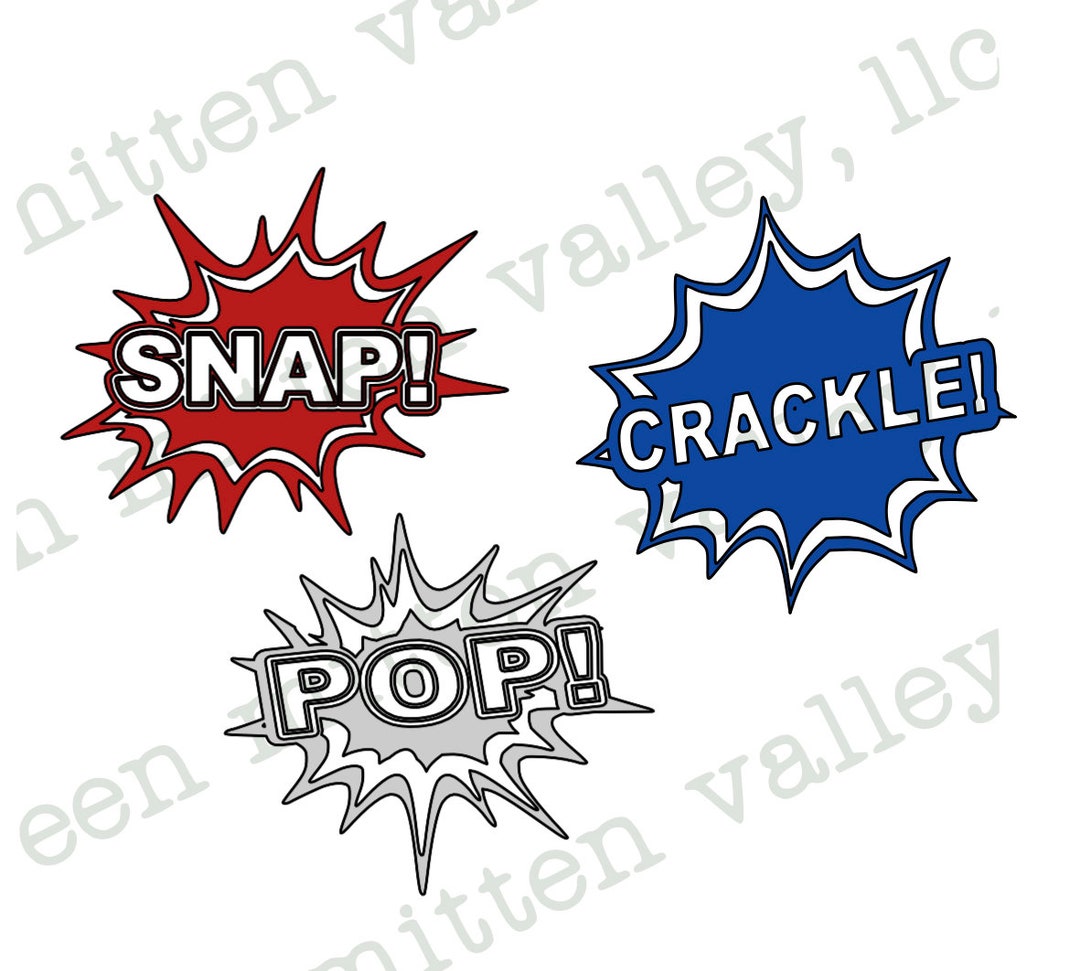 SVG Set; Snap! Crackle! Pop! - Etsy