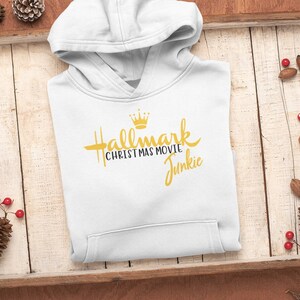 Hallmark Christmas Movie Junkie Pull-over Hoodie Sweatshirt! Snow Day ...