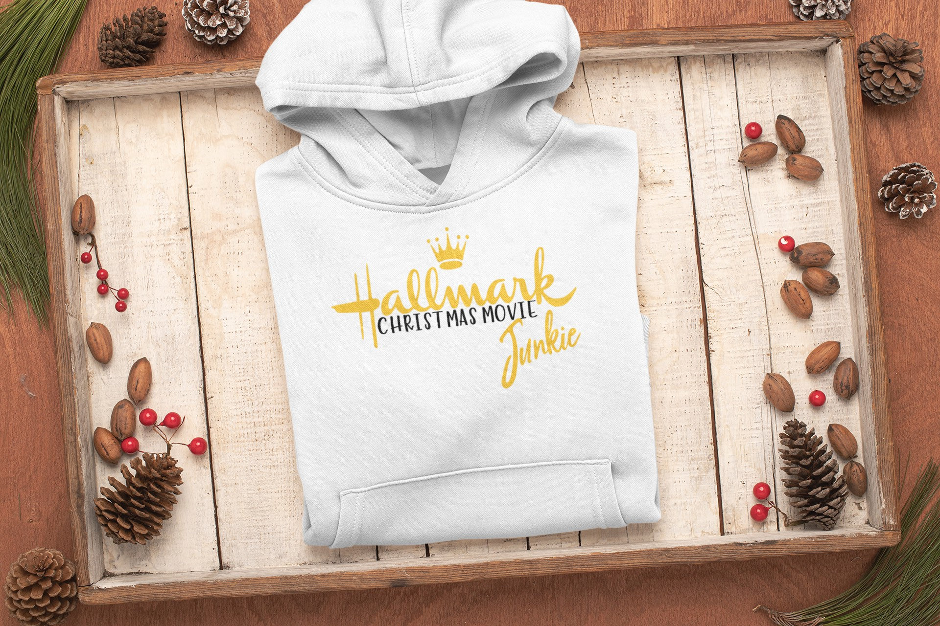 Hallmark Christmas Movie Junkie Pull-over Hoodie Sweatshirt - Etsy
