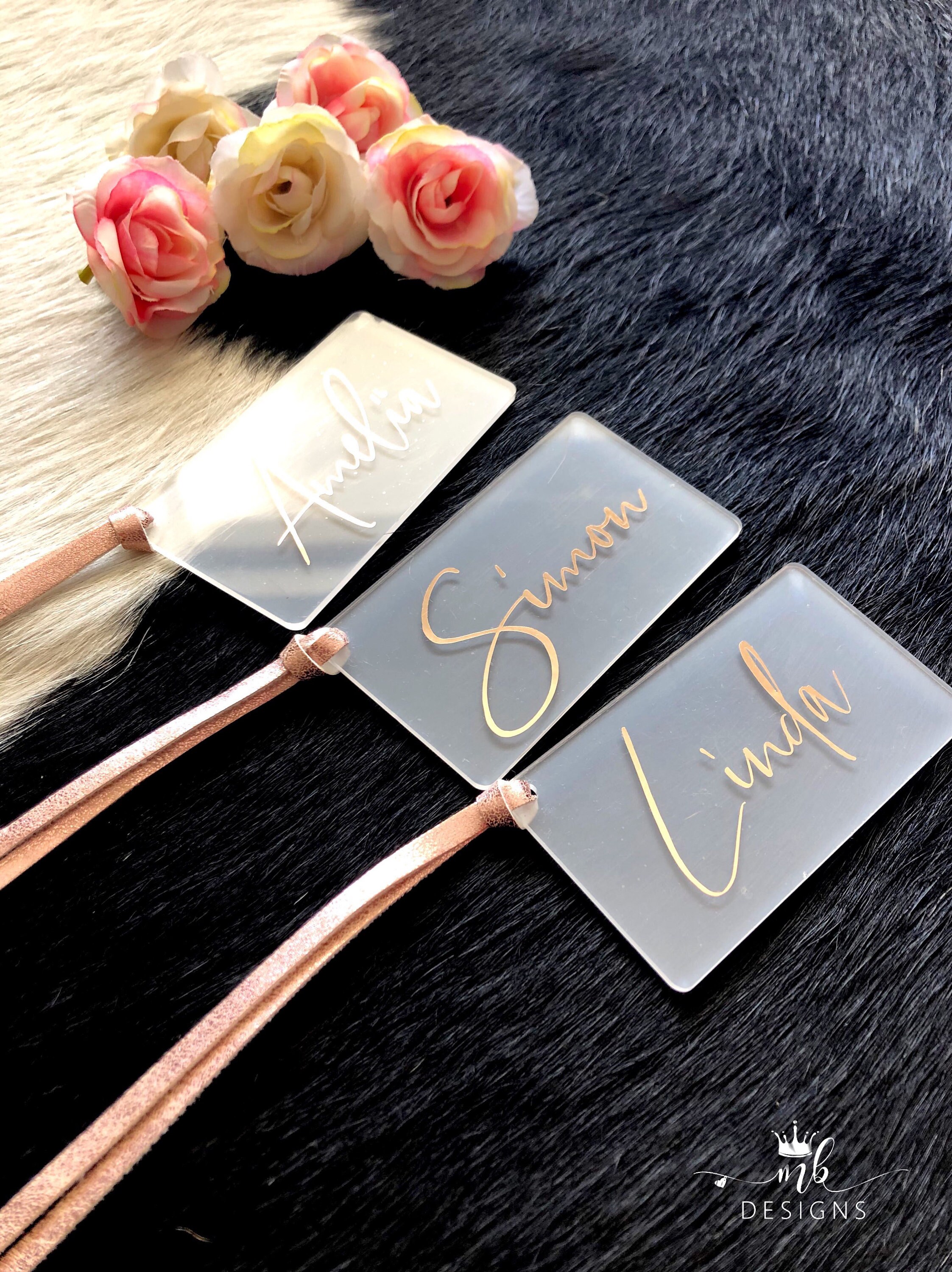 Wedding Acrylic Place Card Tags Name Tag wedding place | Etsy