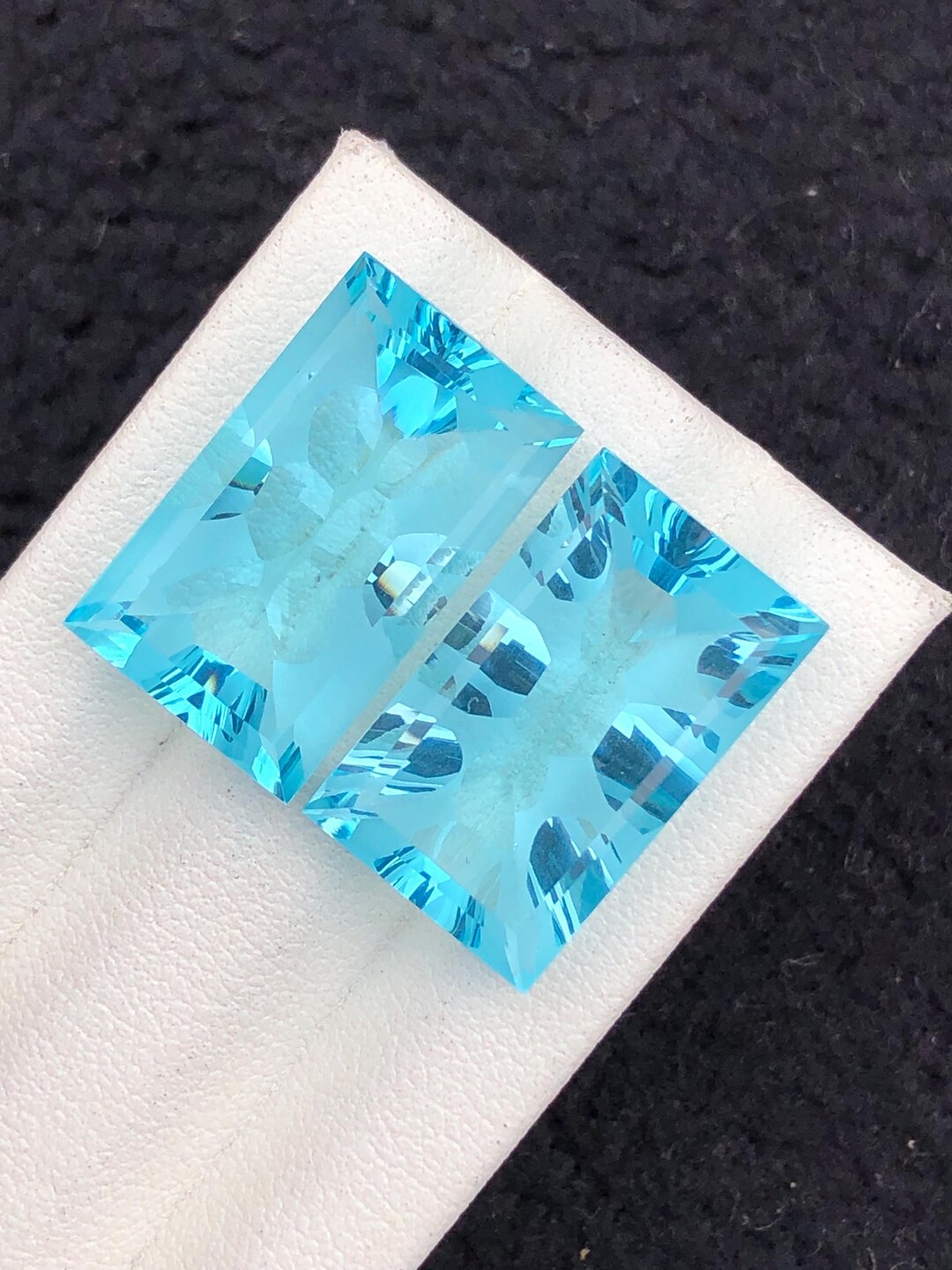 27.20 Cts Fancy Cut Swiss Topaz Pair Available - Etsy