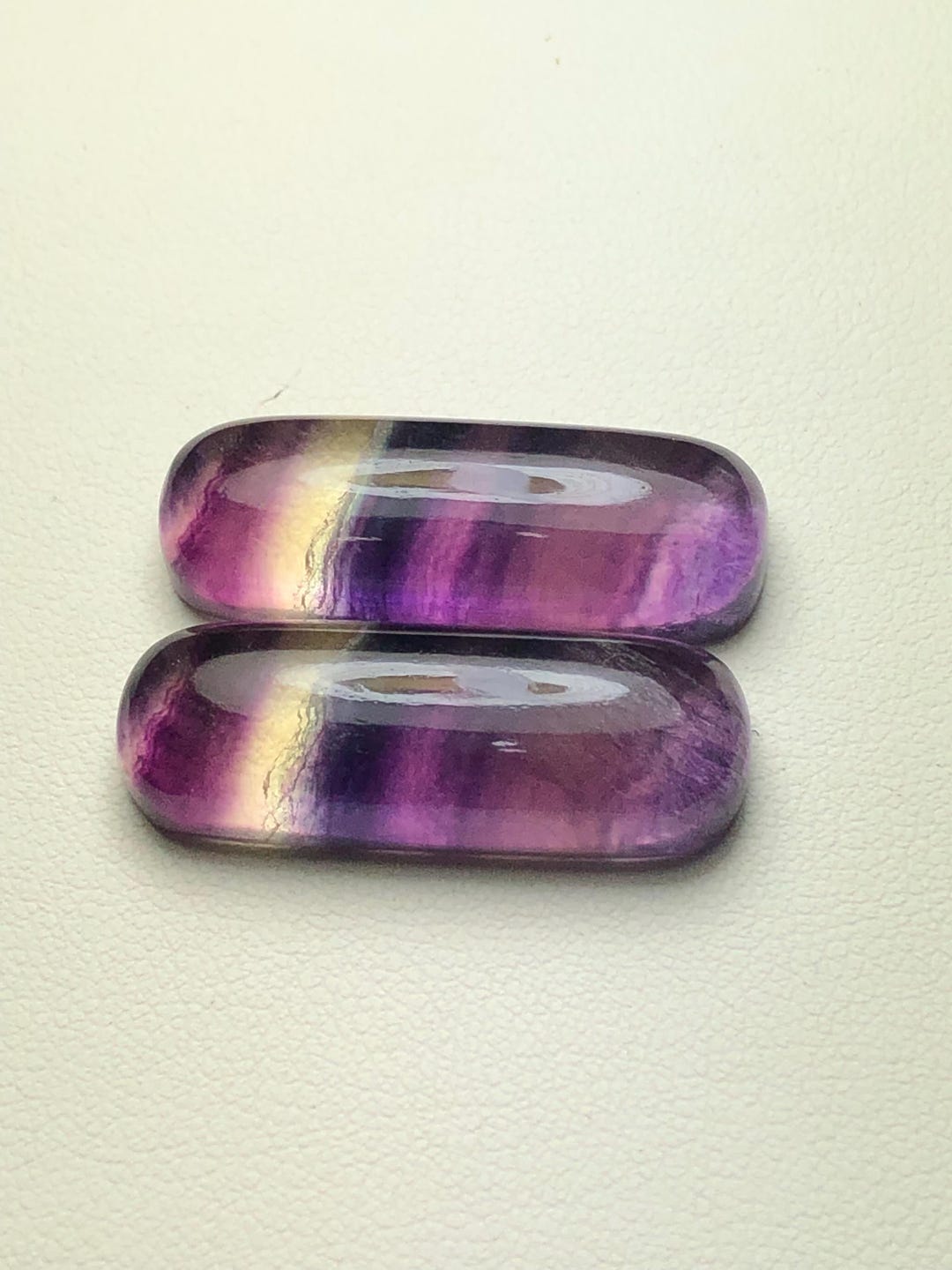 Fluorite Cabochon Pair 5500 Ct – Rainbow Healing Display Crystals - Etsy