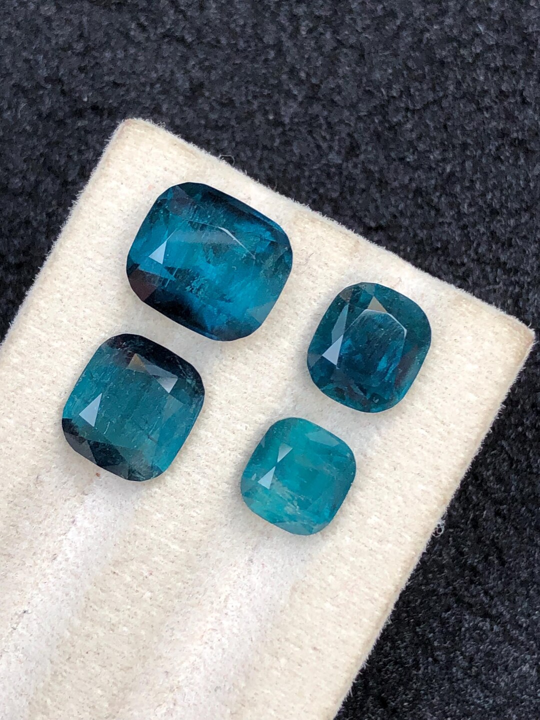 14.75 Cts Natural Indicolite Tourmaline Lot | Cushion Cut Loose ...