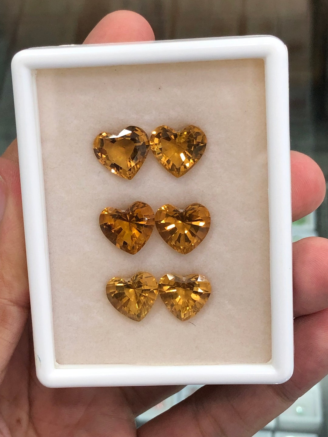 30 Carats Gorgeous Heart Shape Loop Clean Citrine Pairs - Etsy
