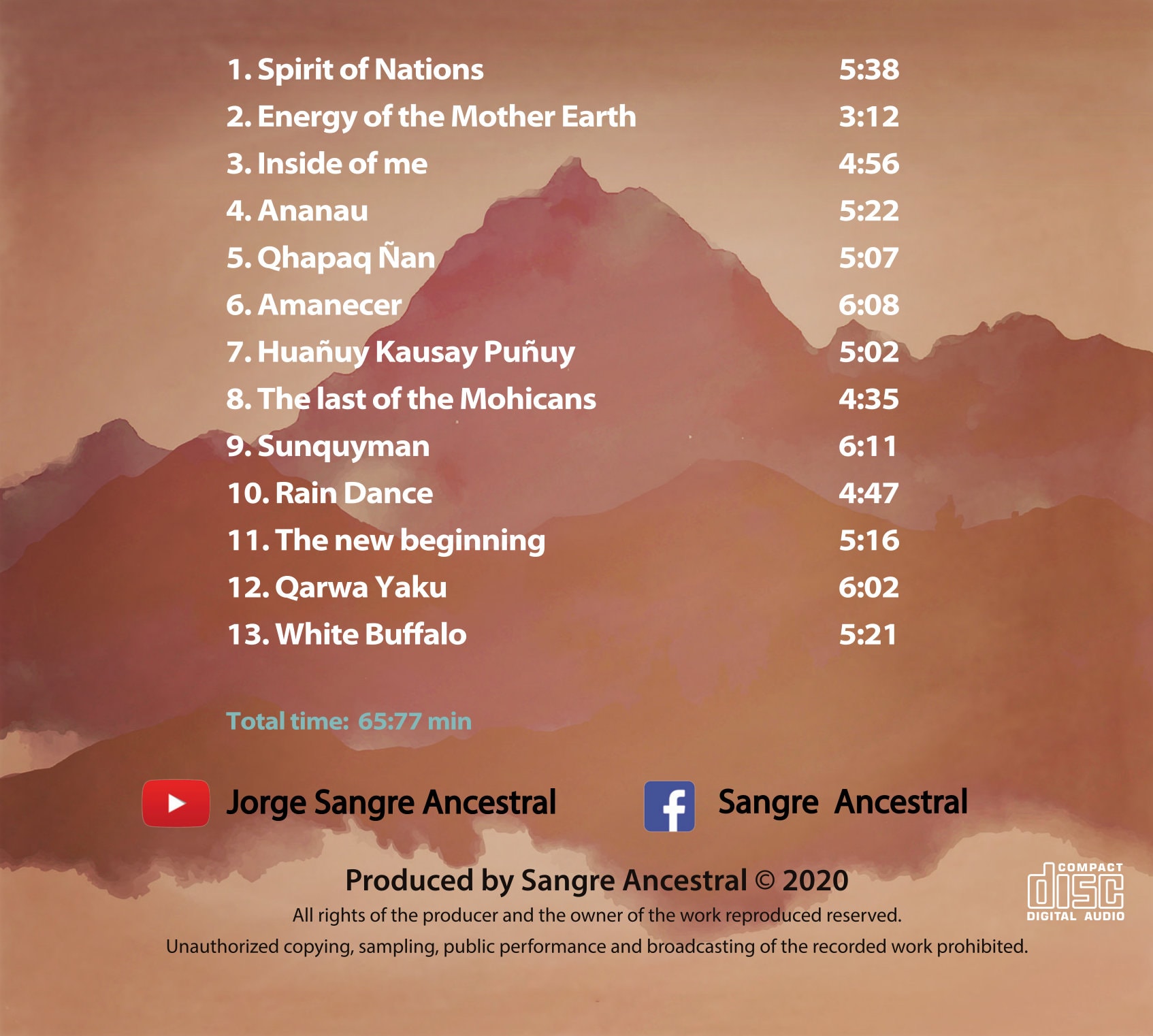 CD SANGRE ANCESTRAL Native Indian Music Jorge Salazar Meditation ...