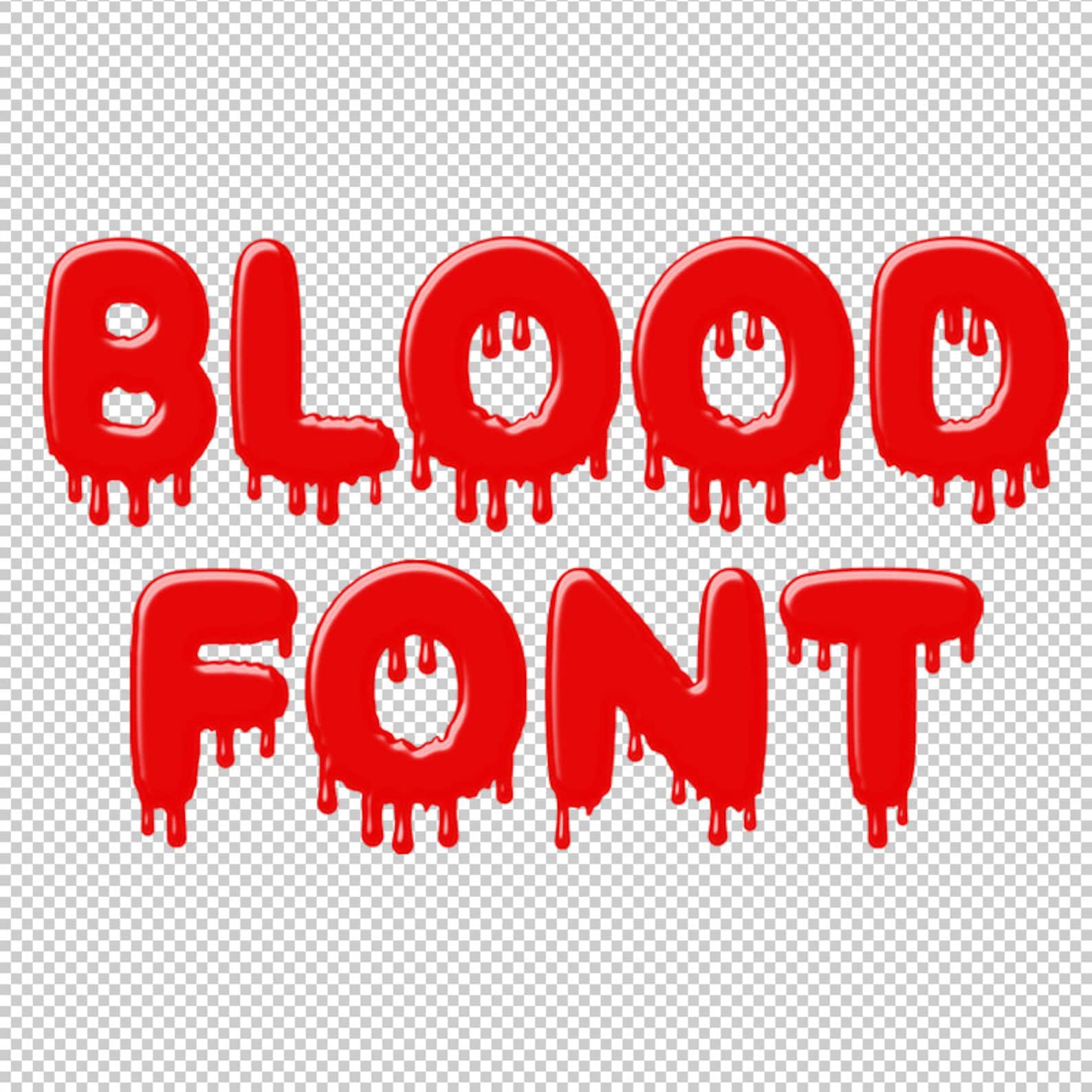 Spooky Alphabet With Blood Dripping Bloody Font Dripping Letters ...