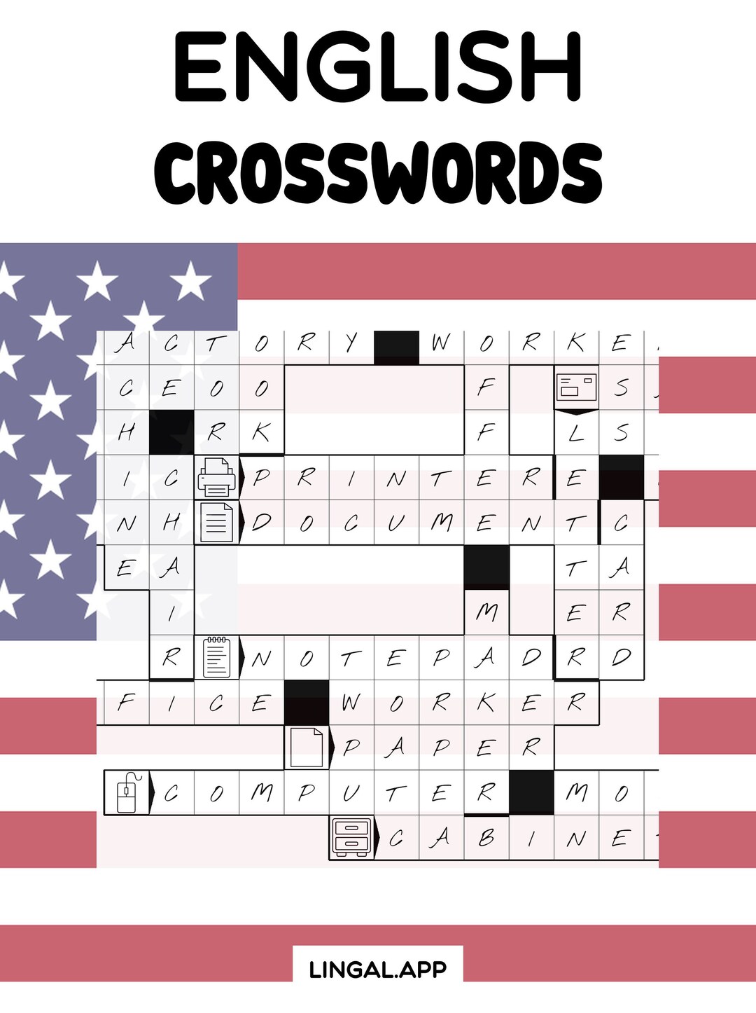 English Crossword Puzzles (over 800 Words). Learn English Vocabulary ...