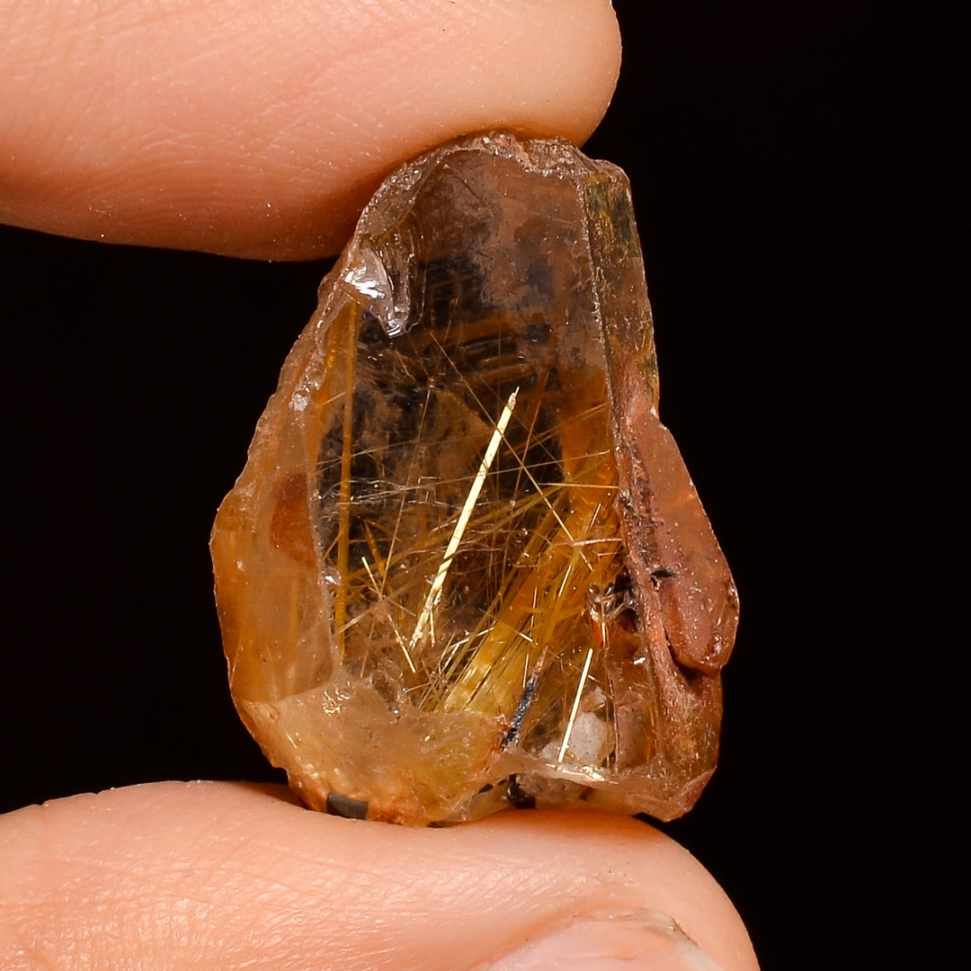 Natural Rough Rutilated Quartz Loose Gemstone for Making Jewelry 31 Ct ...