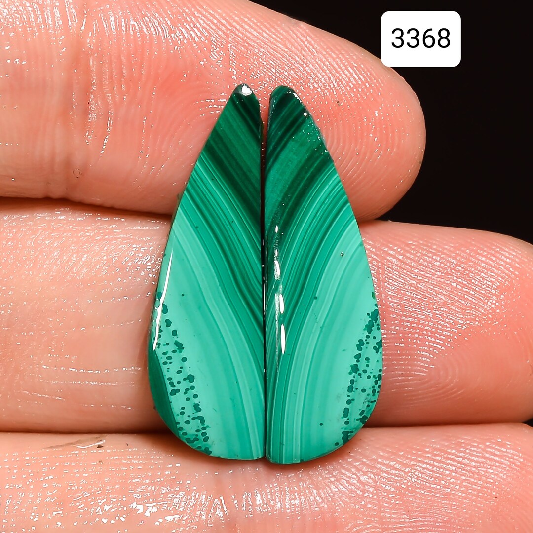 Natural Malachite Cabochon Matching Pair Mix Shape Loose - Etsy