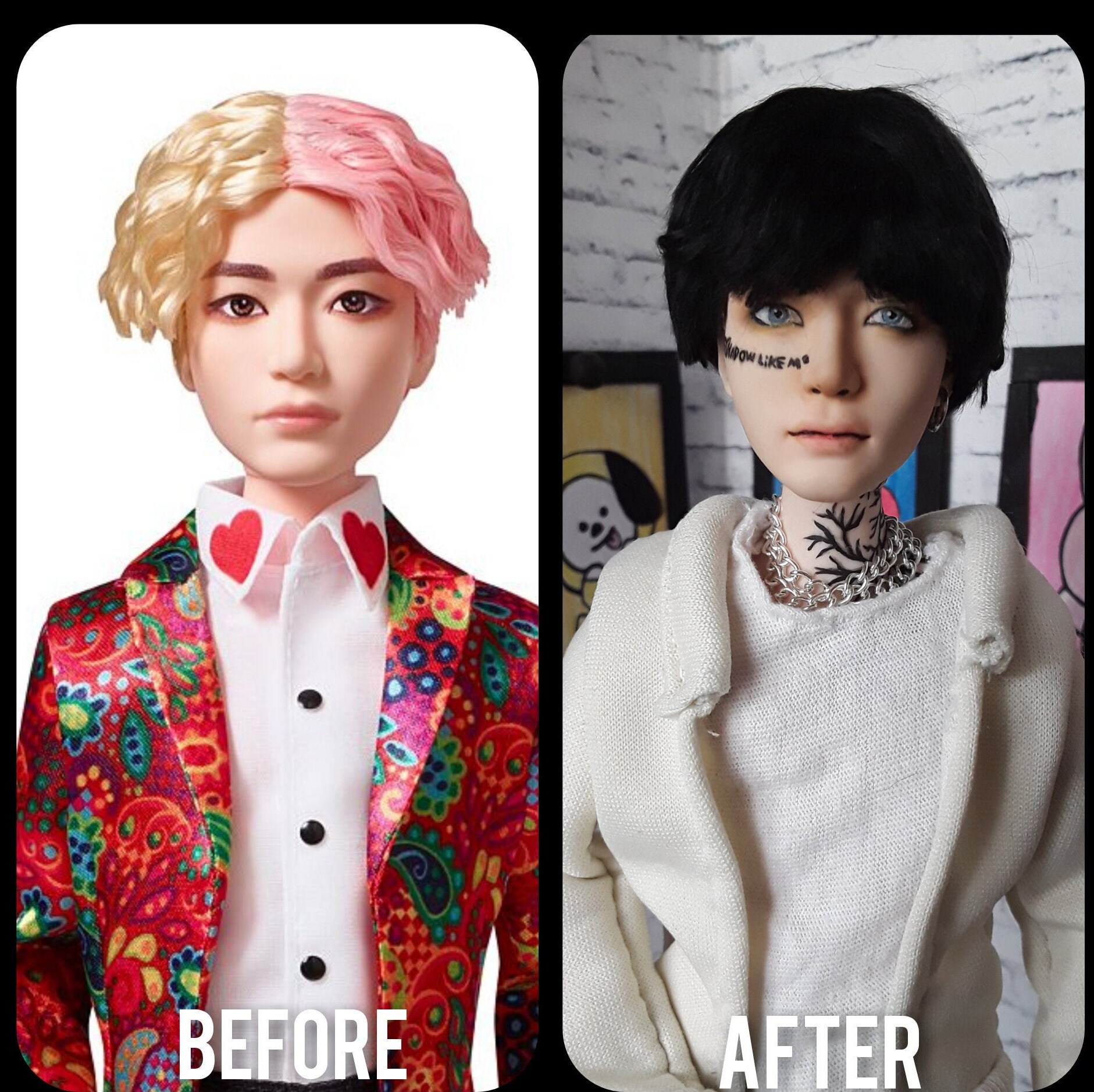 BTS v kim taehyung ON inspired doll repaint | Etsy