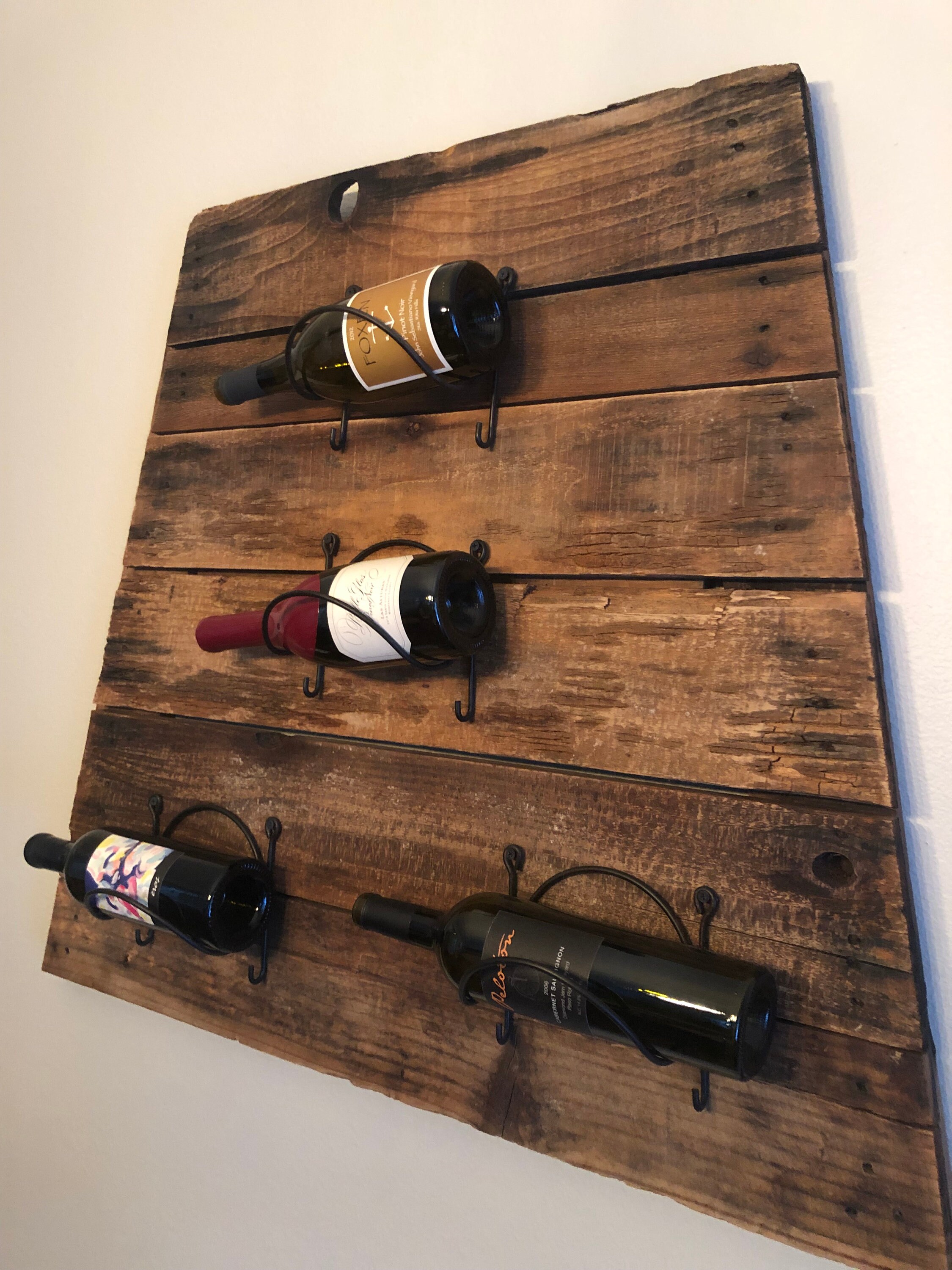 Rustic Wall Wine Rack - Etsy