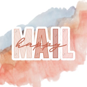 Happy Mail - PNG SVG - Sticker File - Print Then Cut - Sublimation ...