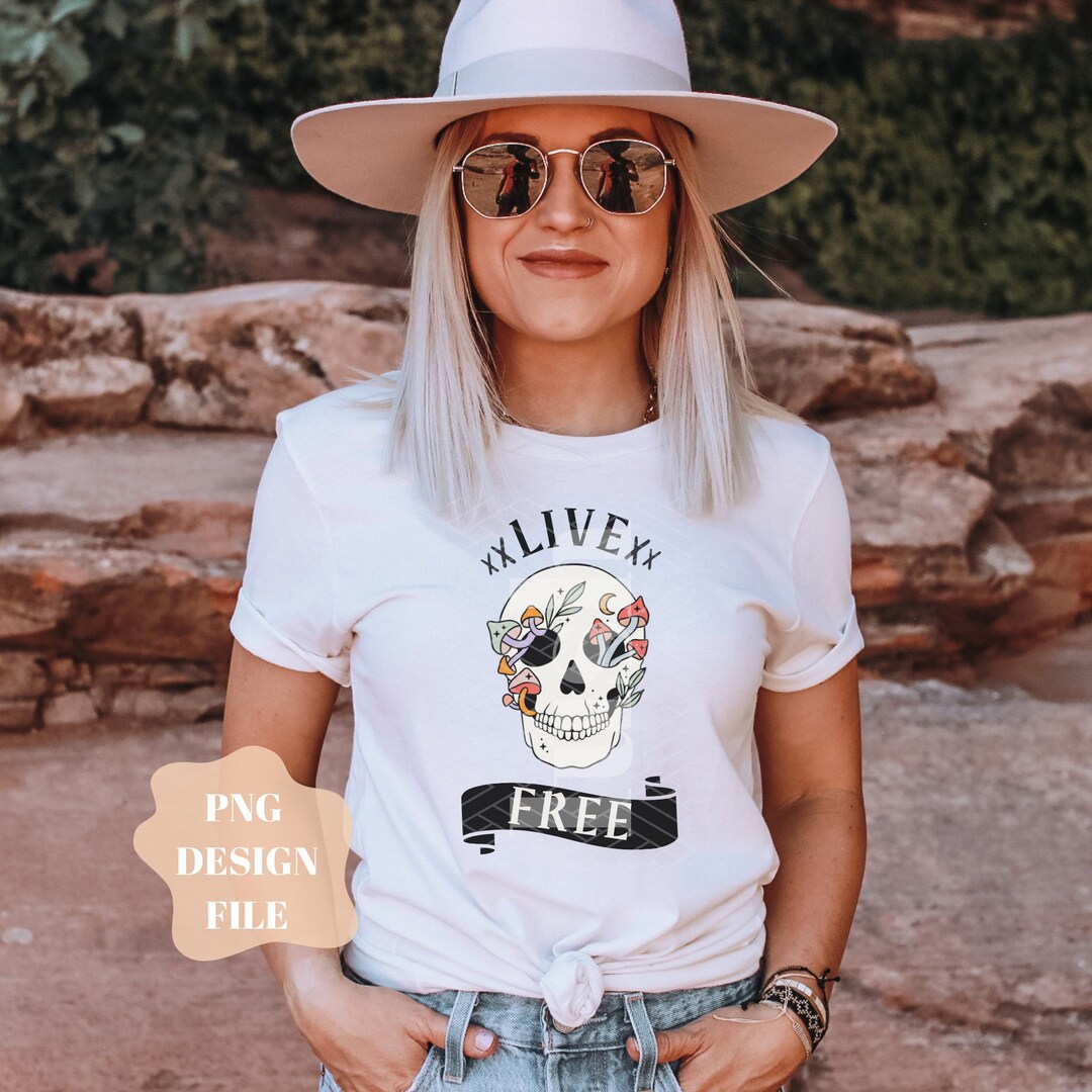 Live Free Skeleton PNG – Rebel Skull Design (digital Download) - Etsy