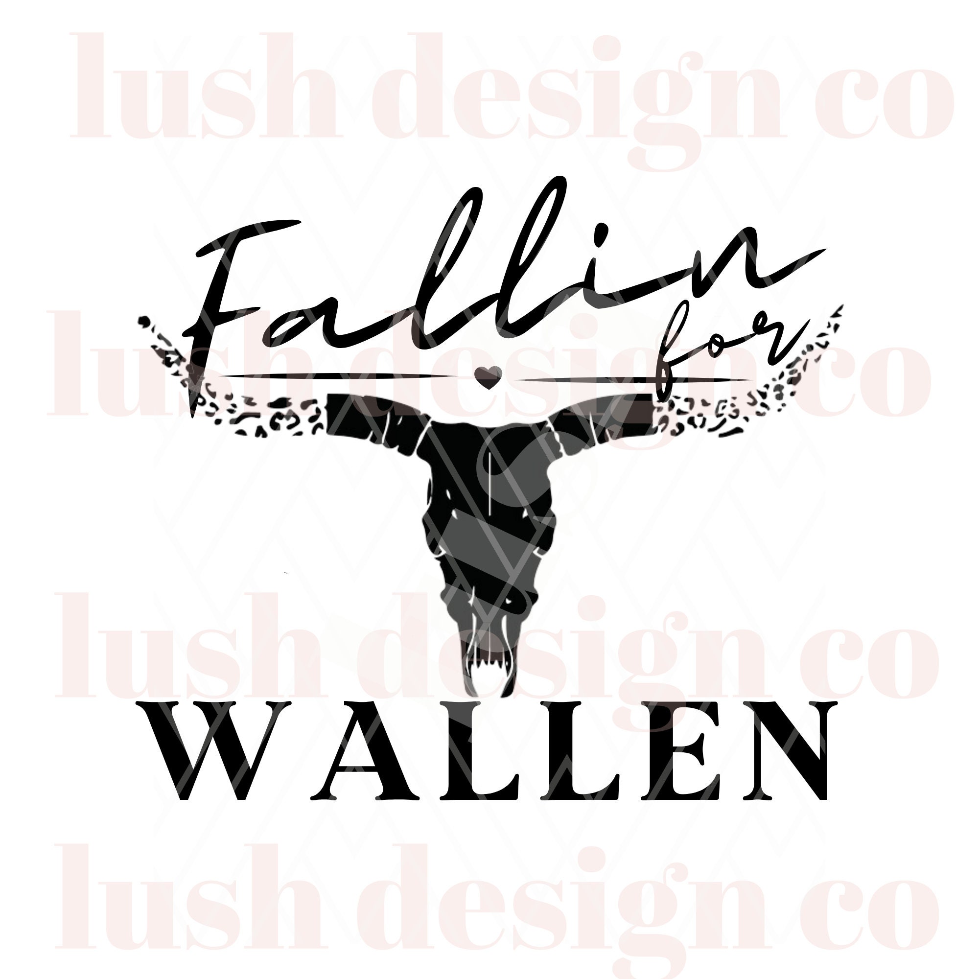 Fallin' for Wallen PNG – Valentine's Country Music Design (digital ...