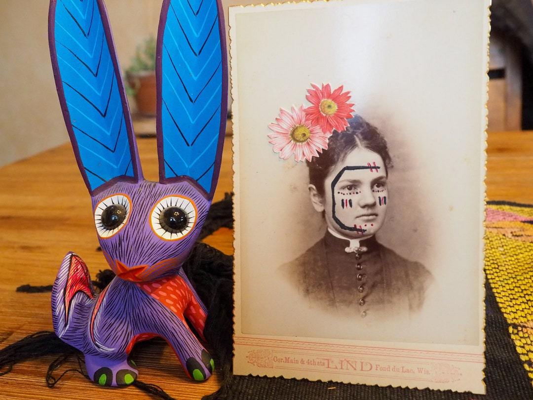 Painted Cabinet Card of Woman With Face Mask | Cabinet Card | Antique ...