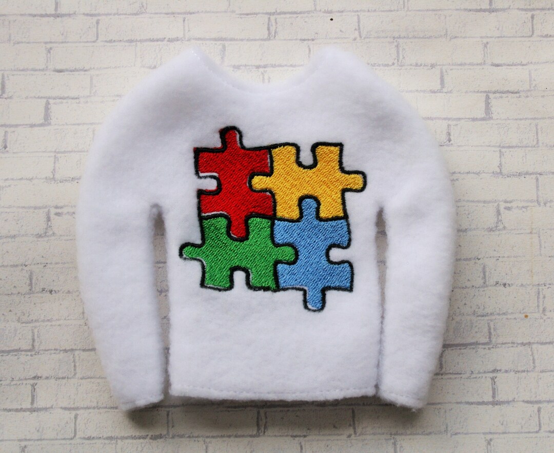 Christmas Elf Doll, Elf Autism Puzzle Sweater - Etsy