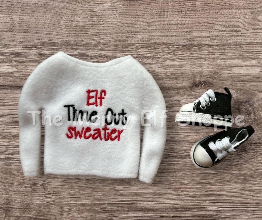 Christmas Elf Doll, DOUBLE ELF Time Out Sweater and Shoes - Etsy