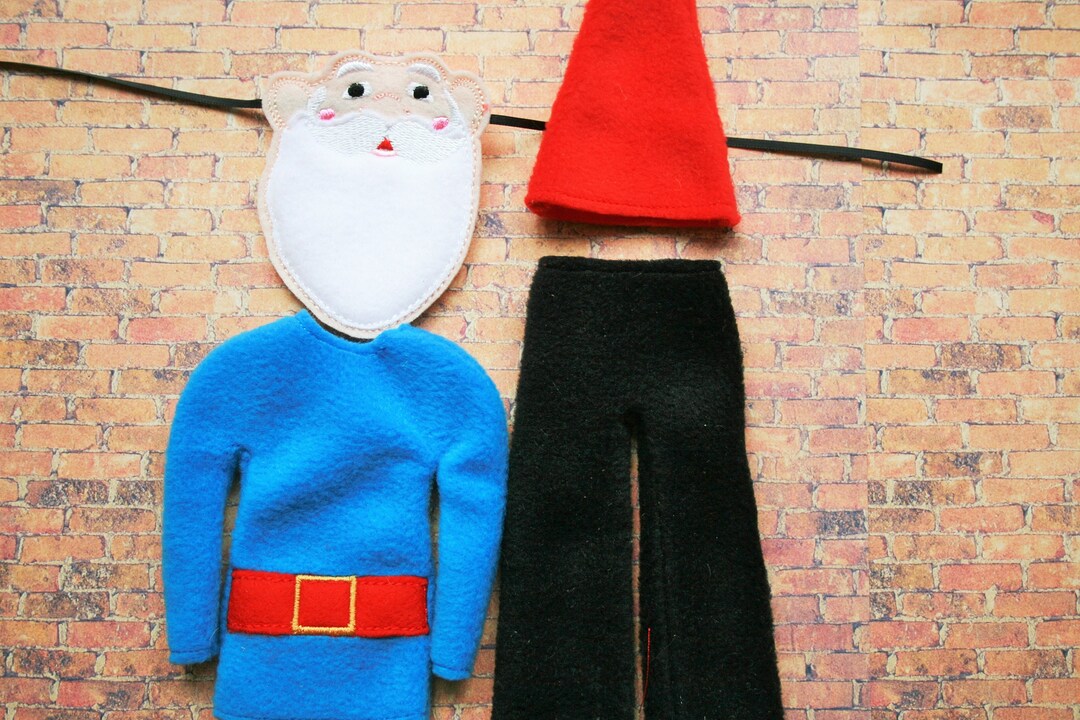 Christmas Elf Doll, Elf Gnome Outfit, Elf Gnome Mask, Hat and Clothes ...