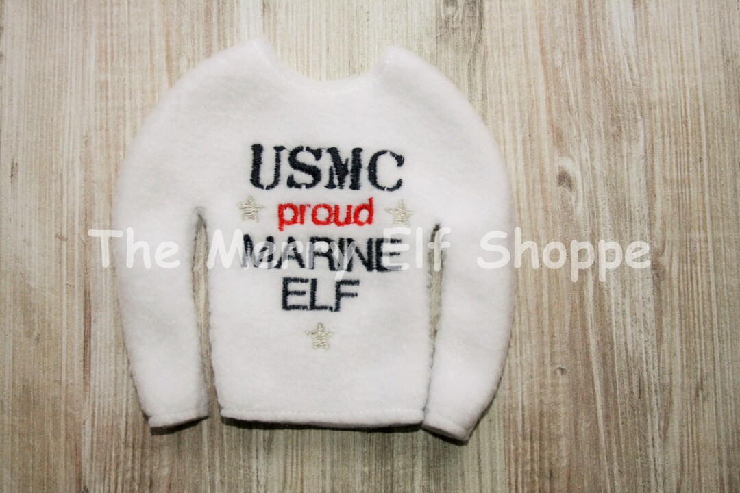 Christmas Elf Doll, Elf US Marine Sweater, Elf Military - Etsy
