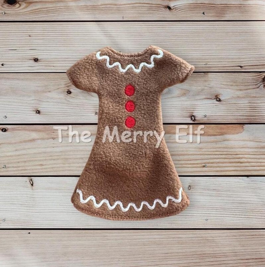 Elf Gingerbread Dress, Elf Gingerbread Man, Elf Christmas Gingerbread ...