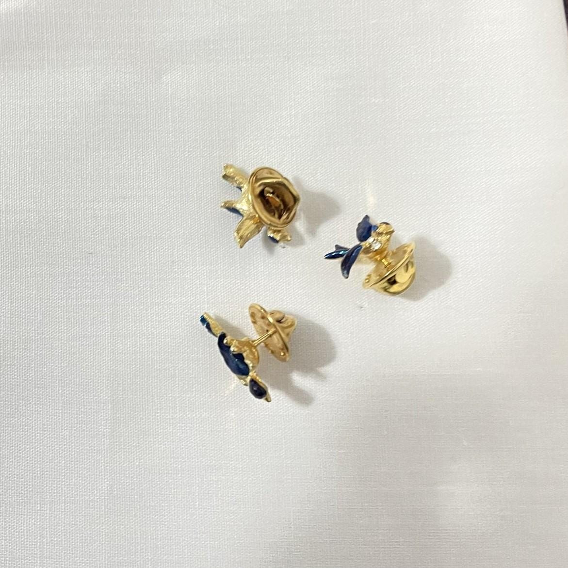 Vintage Blue Bird Scatter/snap Pins-set of 3 - Etsy